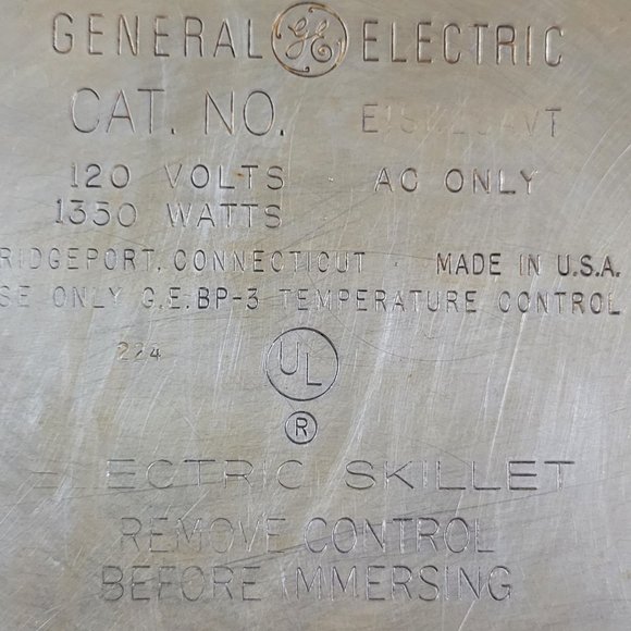 General Electric | Kitchen | Vintage General Electric Electric Skillet ...